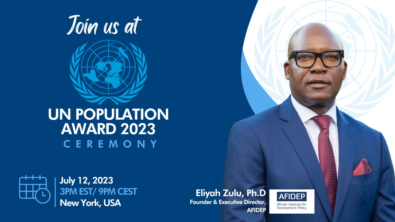 AFIDEP at the UN Population Award Ceremony in New York - African ...
